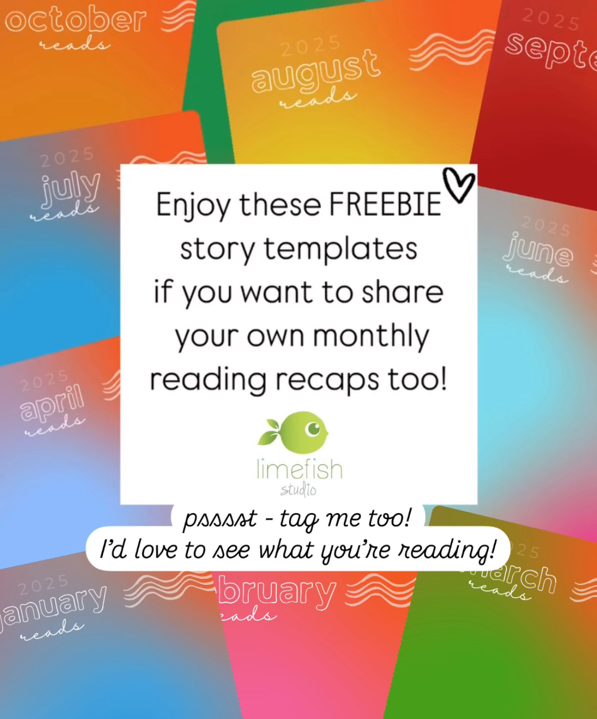 Monthly Reading Wrap Up Story Backgrounds * Freebies * » Limefish Studio